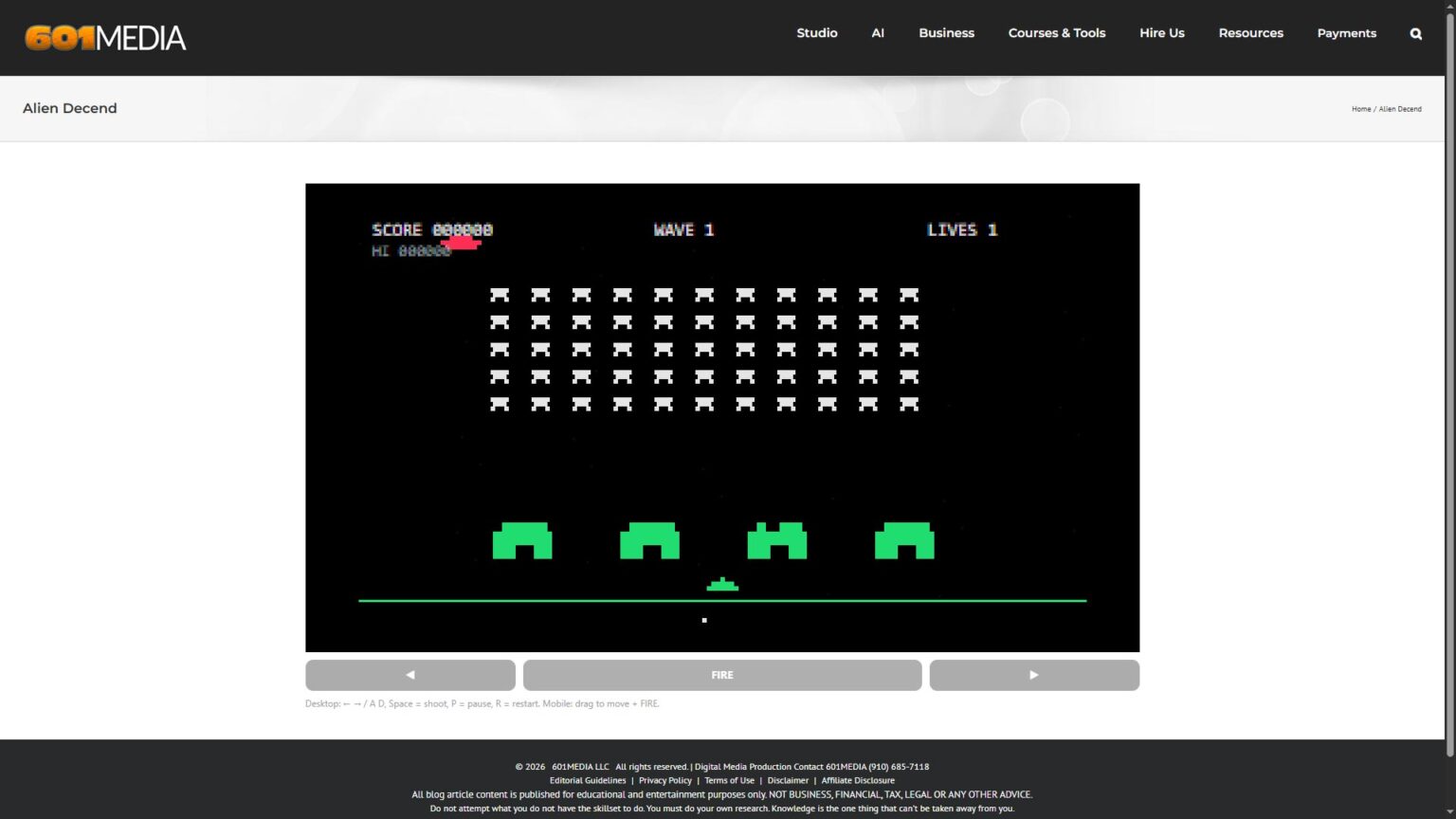 Creating 8-Bit Retro Games with HTML5 & JavaScript Using ChatGPT - 601MEDIA